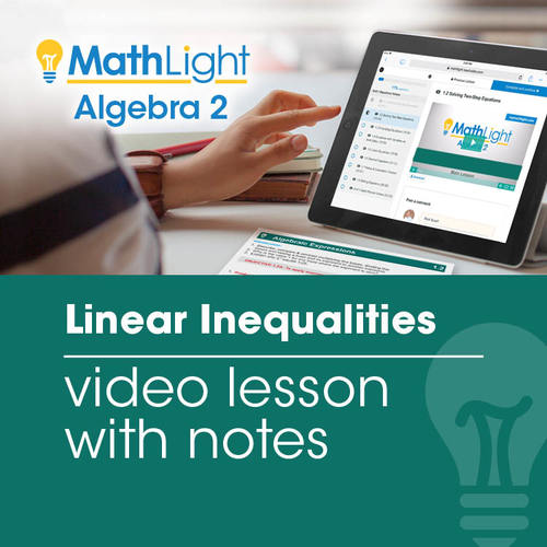 Linear Inequalities Video Lesson with Notes | Great for Hybrid/Virtual ...