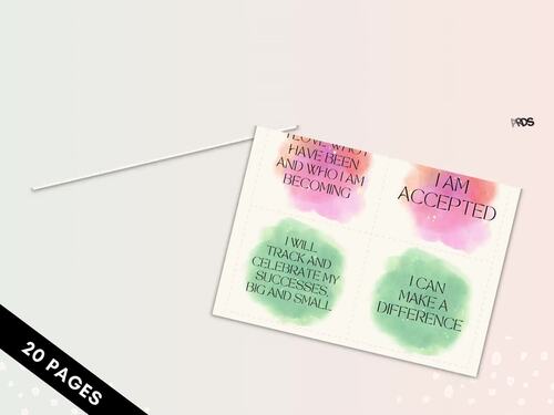 Self Esteem Affirmation Cards, Confidence, Self Care, Affirmation ...