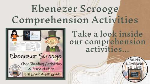 Ebenezer Scrooge Close Reading Passage & Comprehension Activities 5th ...
