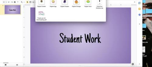 Digital Stickers | Food Pun Stickers | Digital Student Reward Stickers