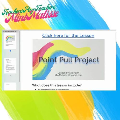 Paint Pull Project by MiniMatisse | TPT