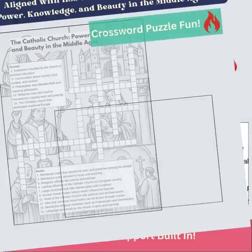 HSS 7.6.8 Puzzle Pack -The Catholic Church: Power, Knowledge, in the ...