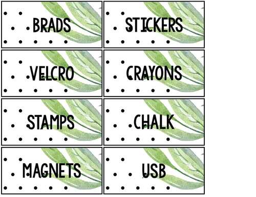 Modern Farmhouse Watercolor Teacher Toolbox Labels⎮Editable | TPT