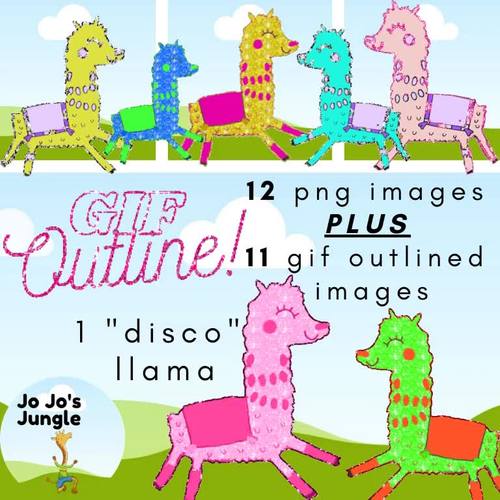 Llama GIF Clip Art for commercial use by Jo Jo's Jungle | TPT