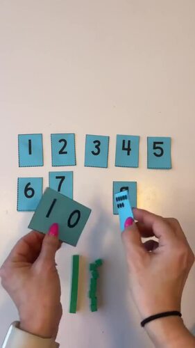 Mini Ten Frame Cards with Dots for Number Sense and Teen Number Practice