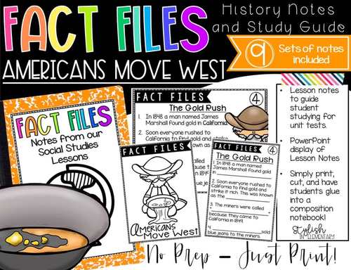 Fact Files | Westward Expansion Interactive Notebook and Study Guide | CKLA