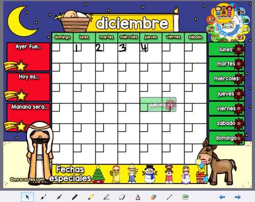 Morning Calendar For PROMETHEAN Board - Diciembre- Celebraciones en el ...