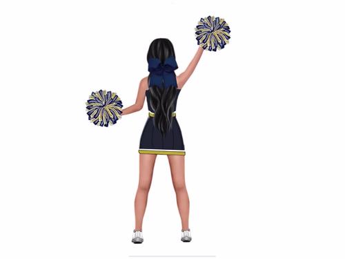 Blue & Gold Cheer Clipart and Sports Balls | 2022 | by KerrysDigitalDesigns