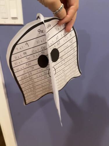 Division Facts Ghost Crafitivity / Division Fact Practice by Kathleen ...