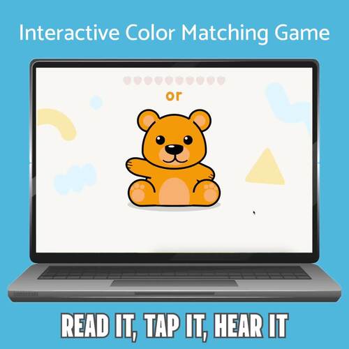 Digital Color Matching Game with Audio, Read & Listen, and Rewards