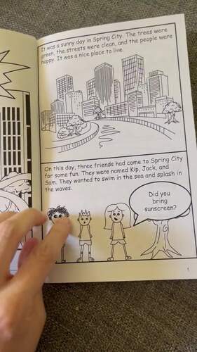 DECODABLE READER /3 Consonant Blends /- A Screaming Squid! -SoR, IMSE, OG