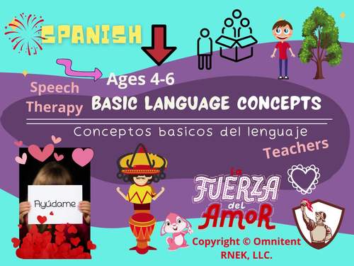 Bundle: Spanish Basic Concepts Preposition Speech Therapy Conceptos ...