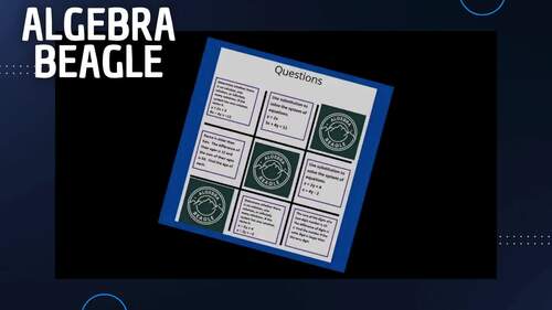 Solving Systems Tic Tac Toe Game by Algebra Beagle | TPT