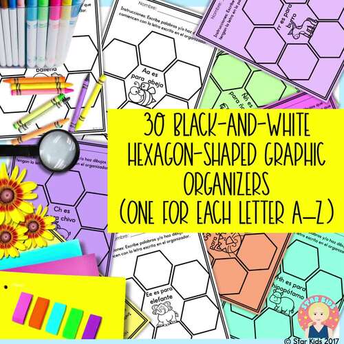 ABC Graphic Organizers IN SPANISH by Star Kids by Naomi | TPT