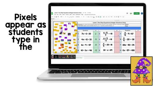 BACK TO SCHOOL | Fall Pixel Art BUNDLE | 7th Grade Math | Google Sheets