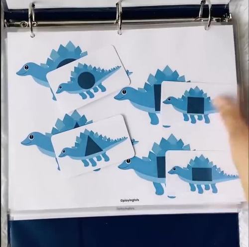 Dinosaur Busy Book, Learning Binder, Quiet Book, Toddlers and Preschoolers