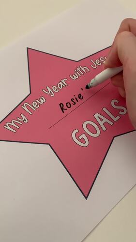 New Years 2025 Christian Star Goals | New Year Craft, Booklet & Display
