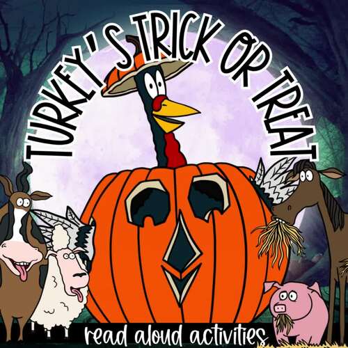 Turkey's Trick or Treat Book Activities by moonlight crafter by Bridget