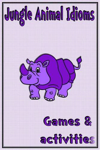 IDIOMS UNIT Jungle Animals Idioms Activity Figurative Language Literacy ...