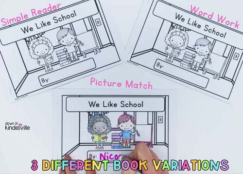 Back to School Emergent Reader Printable: We Like School by Down in ...