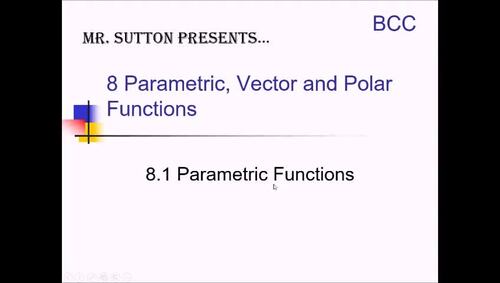 Parametric Functions (Calculus) by Mr Sutton Presents | TPT