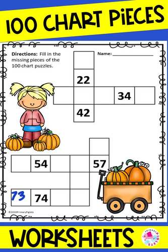 100s CHARTS WORKSHEETS - BLANK, FILL IN, MISSING NUMBERS - FALL | TpT