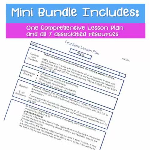 Identifying Equivalent Fractions Of Decimal Fractions - Mini-Bundle (4.NF5)