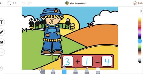SCARECROW ADDITION 0-5: Fall Craft, Math Mat, Independent Practice ...