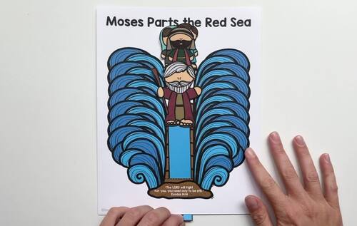 Moses and the Red Sea Bible Craft, Sunday School Craft | TPT