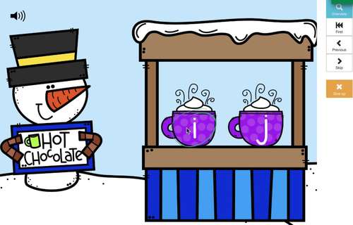 Winter Lowercase Letter Names Recognition Boom Cards | TPT