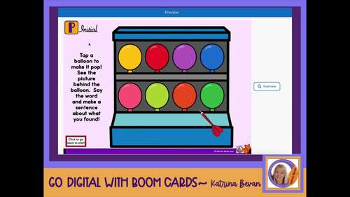 Boom™ Cards: Articulation- Balloon Pop! by Katrina Bevan | TPT