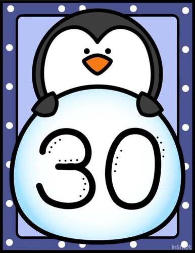 Skip Counting by 5’s Penguin Themed Posters | Fun Winter Math Decor