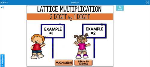 Lattice Multiplication Activities: 2 x 1 DIGIT BOOM cards™ by Mrs Graders