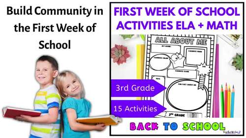 First Week, Day Back to School 15 Activities Getting to Know You Grade 3