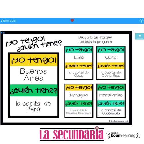 Spanish-speaking countries and capitals | BOOM CARDS | Distance Learning