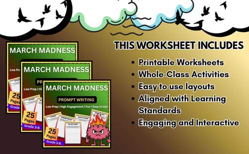 Buzzer Beater Writing! March Madness Prompts for Grades 3–8 | TPT