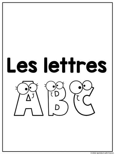 French Alphabet and Number Printing by Sprinkle it with French | TPT