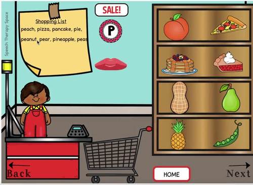 Articulation Grocery Shopping, All Sounds & Blends Boom Cards™ Distance ...