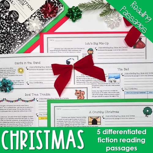 Christmas Fiction Reading Comprehension Passages by ELA with Mrs Martin