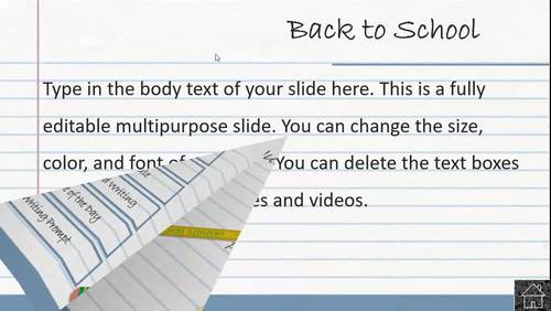 Animated Pencil and Notebook Paper Template by Animated Cartoon Themed ...