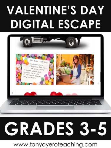 Valentine's Day Digital Escape Room Math Distance Learning | TpT