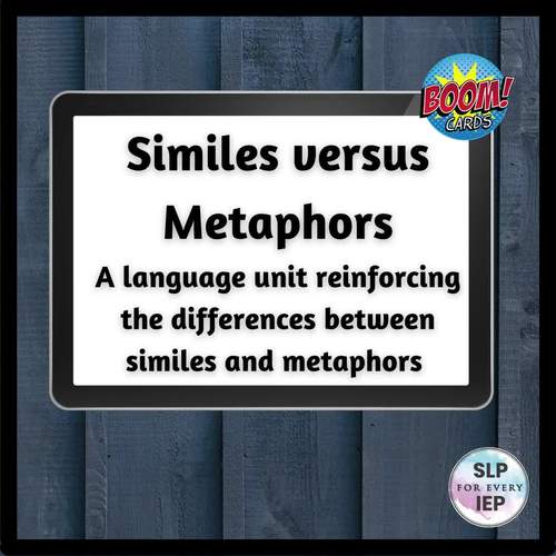 Similes and Metaphors Boom Deck for Figurative Language by SLP for ...