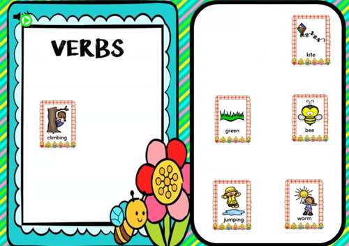 Parts of Speech | Spring Boom Cards | Nouns Verbs Adjectives | TPT