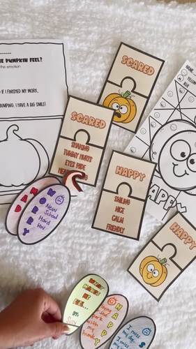 Pumpkin Feelings Activities | Fall Craft | Thanksgiving Preschool ...