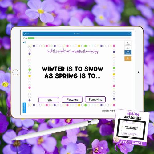 Spring Analogies Boom Cards by Speech Friend | TPT