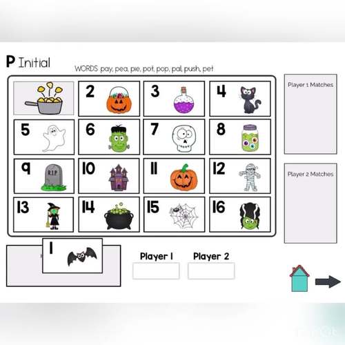 Articulation Memory Game Halloween Theme Boom Cards for Speech Therapy