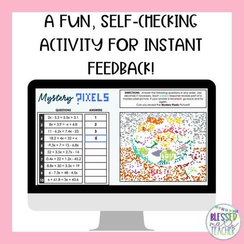 Equations with Variables on Both Sides Digital Activity & Worksheet ...