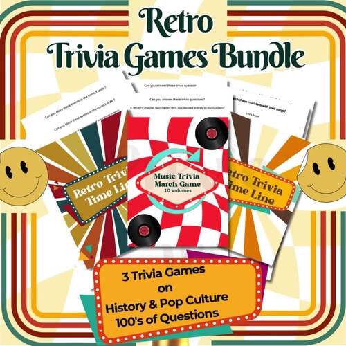 Retro Trivia Bundle • History & Pop Culture (1950s-1990s) | TPT