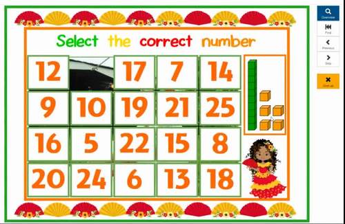 Cinco de Mayo Place Value Counting Tens and Ones to 25 Mystery Picture Boom