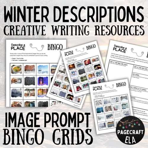Winter Image Bingo | Printable Bingo Cards | Descriptive Writing Prompts